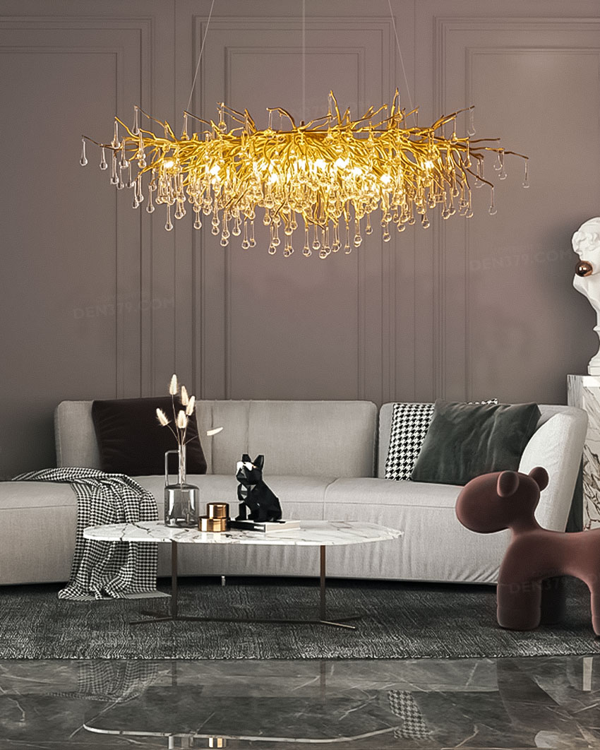 Đèn chùm pha lê giọt nước cao cấp D8020/120 - Đèn trang trí 379